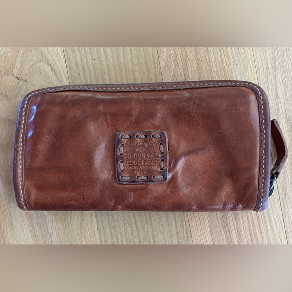 Campomaggi | Bags | Campomaggi Vintage Brown Leather Ziparound Wallet ...